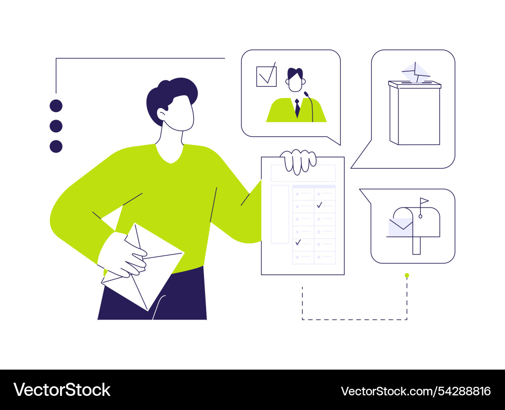 Voting by mail abstract concept Royalty Free Vector Image