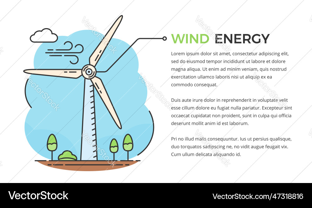 Windmill - infographic template Royalty Free Vector Image