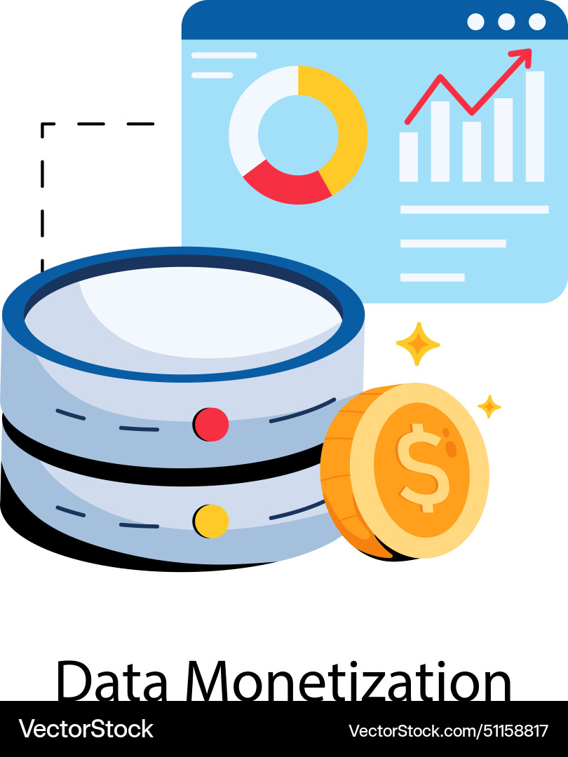 Data monetization Royalty Free Vector Image - VectorStock