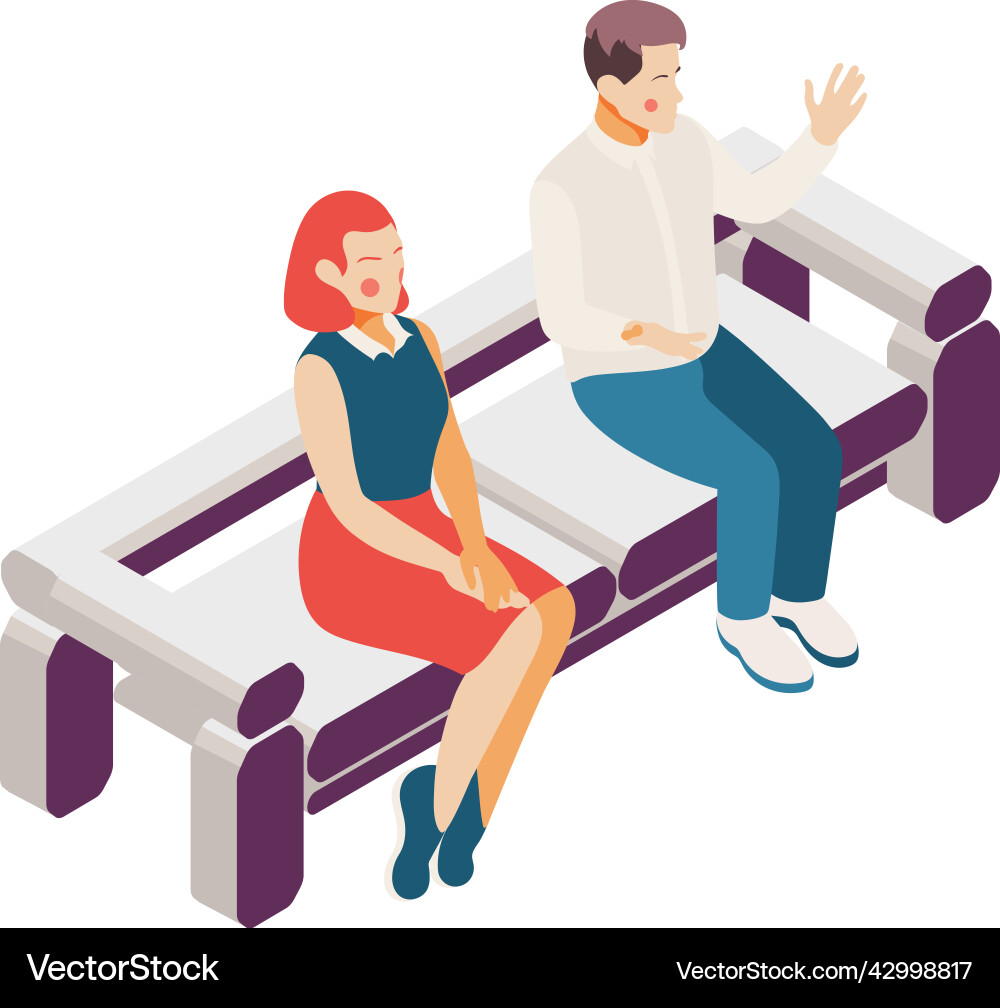 Talk show guests composition Royalty Free Vector Image