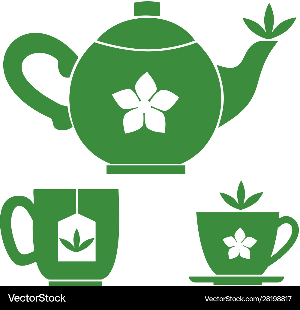 Tea time concept Royalty Free Vector Image - VectorStock