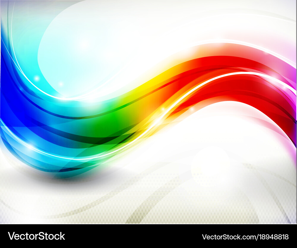 Abstract Rainbow Wave Background Royalty Free Vector Image