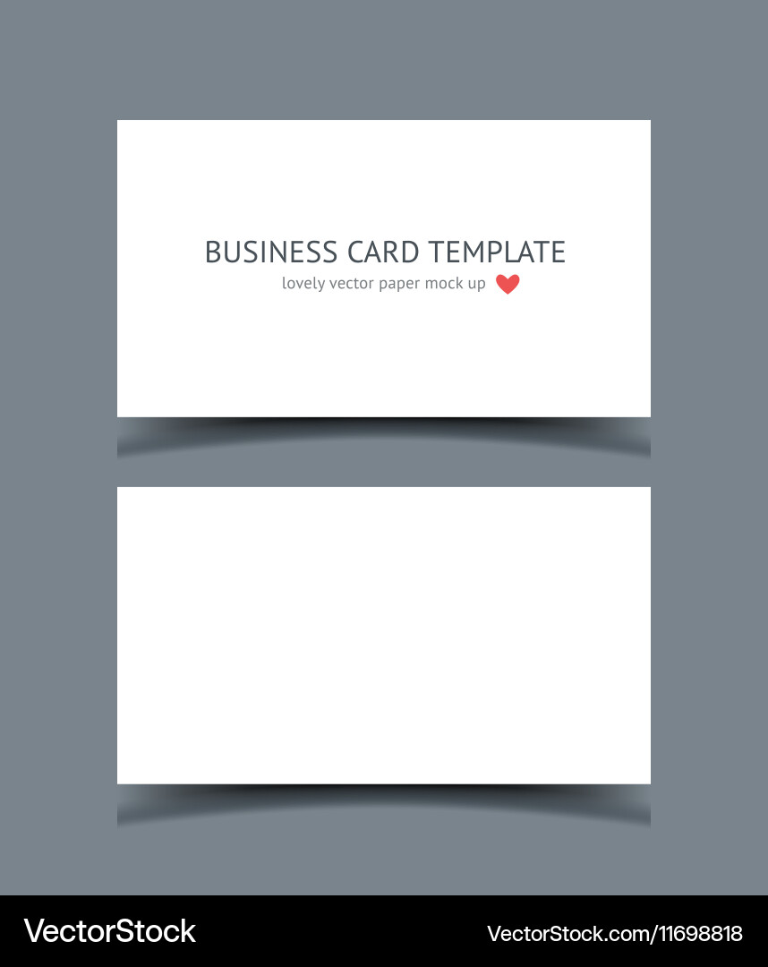 Business card template mock up Royalty Free Vector Image