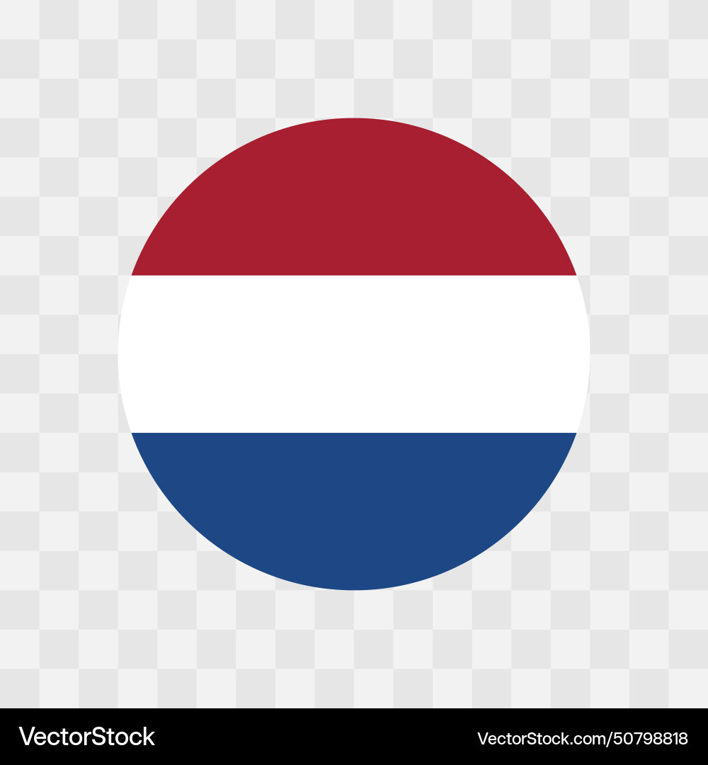 Circle flag of netherlands Royalty Free Vector Image