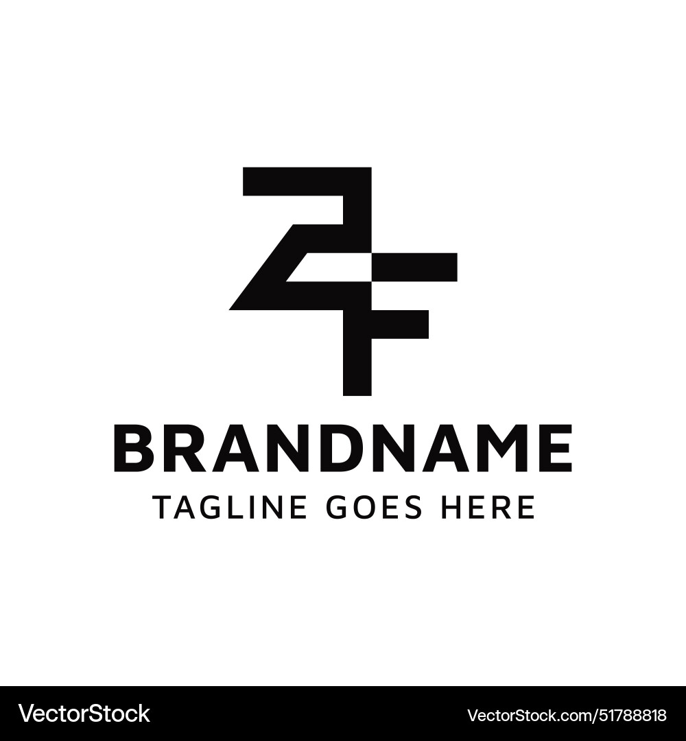 Letters zf monogram logo set suitable for any Vector Image