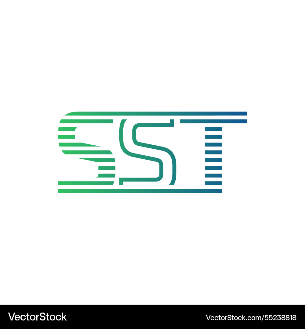 Modern sst logo design letter minimalist Vector Image