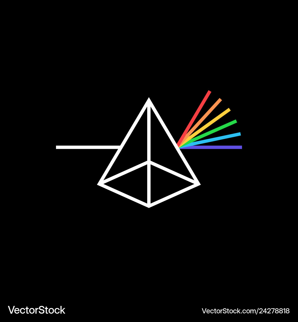 Optical Prism Color Icon Royalty Free Vector Image