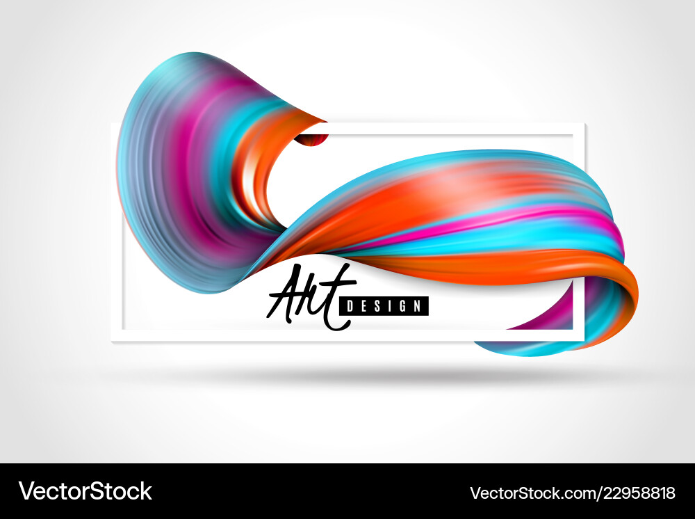 Paint brush stroke horizontal poster Royalty Free Vector