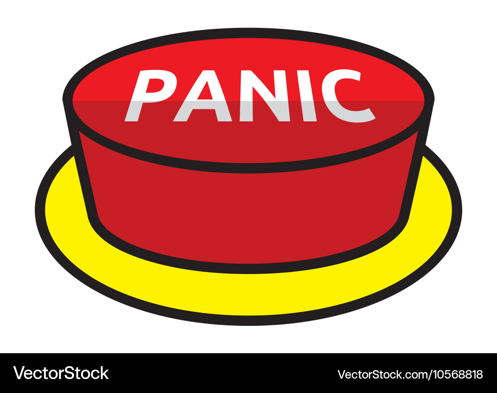 Panic button Royalty Free Vector Image - VectorStock