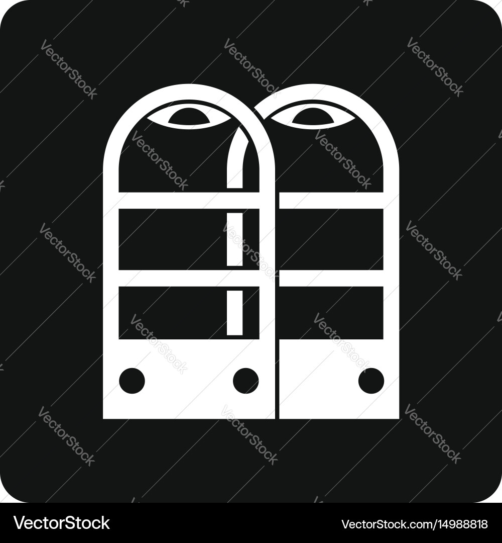 Shop security anti theft sensor gates icon simple Vector Image