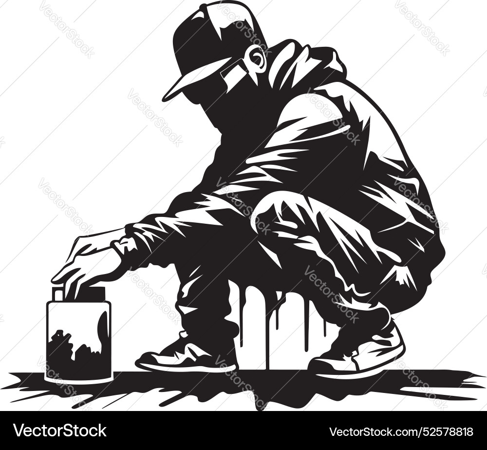 Spraymaster icon black logo design tagtalent Vector Image