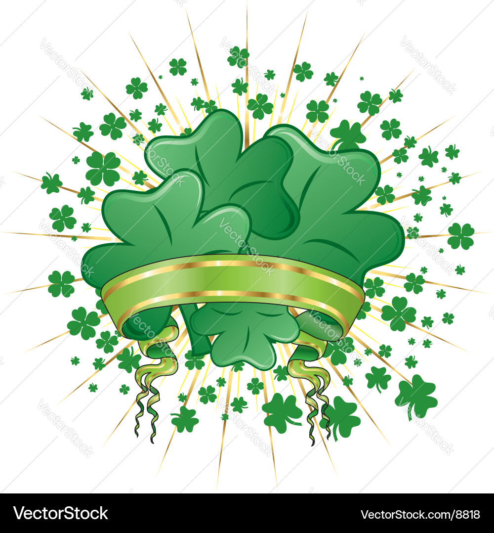 St. Patrick's Day Ribbon Banner Royalty Free Vector Image