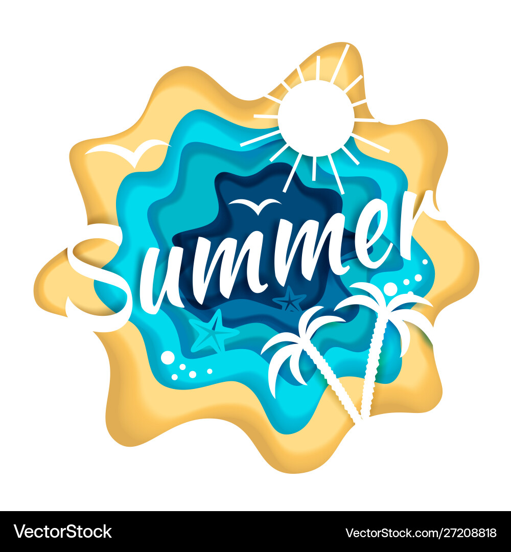 Summer season composition Royalty Free Vector Image
