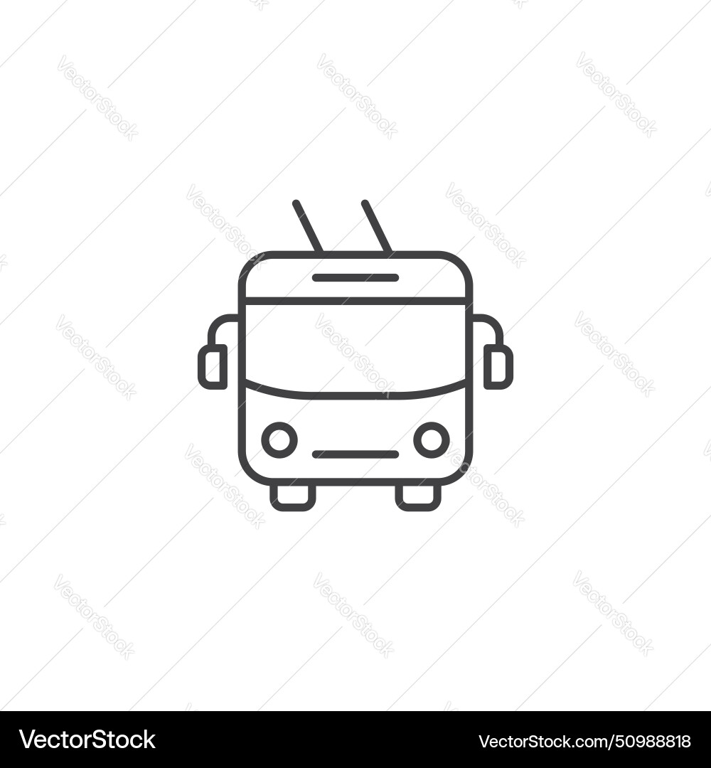 Trolleybus icon in flat style electric bus Vector Image