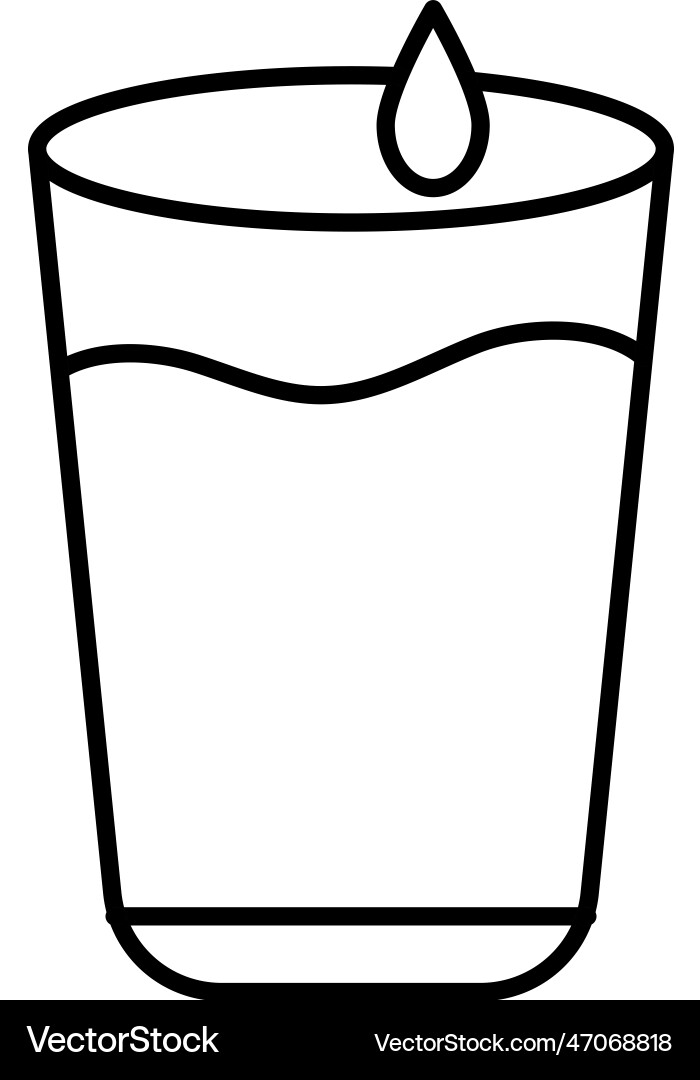 Water glass icon clipart design template isolated Vector Image Water glass icon clipart design template isolated Vector Image