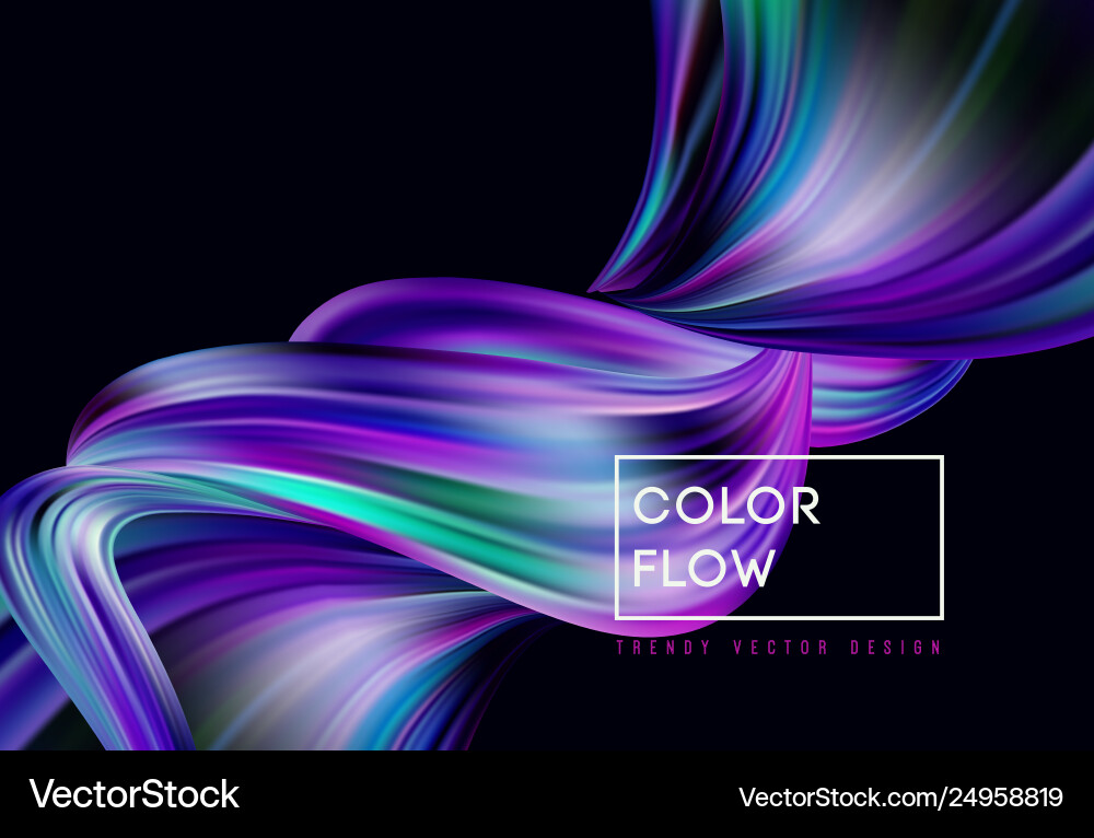 Abstract colorful background color flow Royalty Free Vector