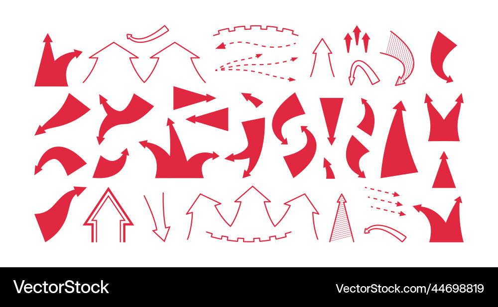 Attack Arrows & War Icons Royalty Free Vector Image