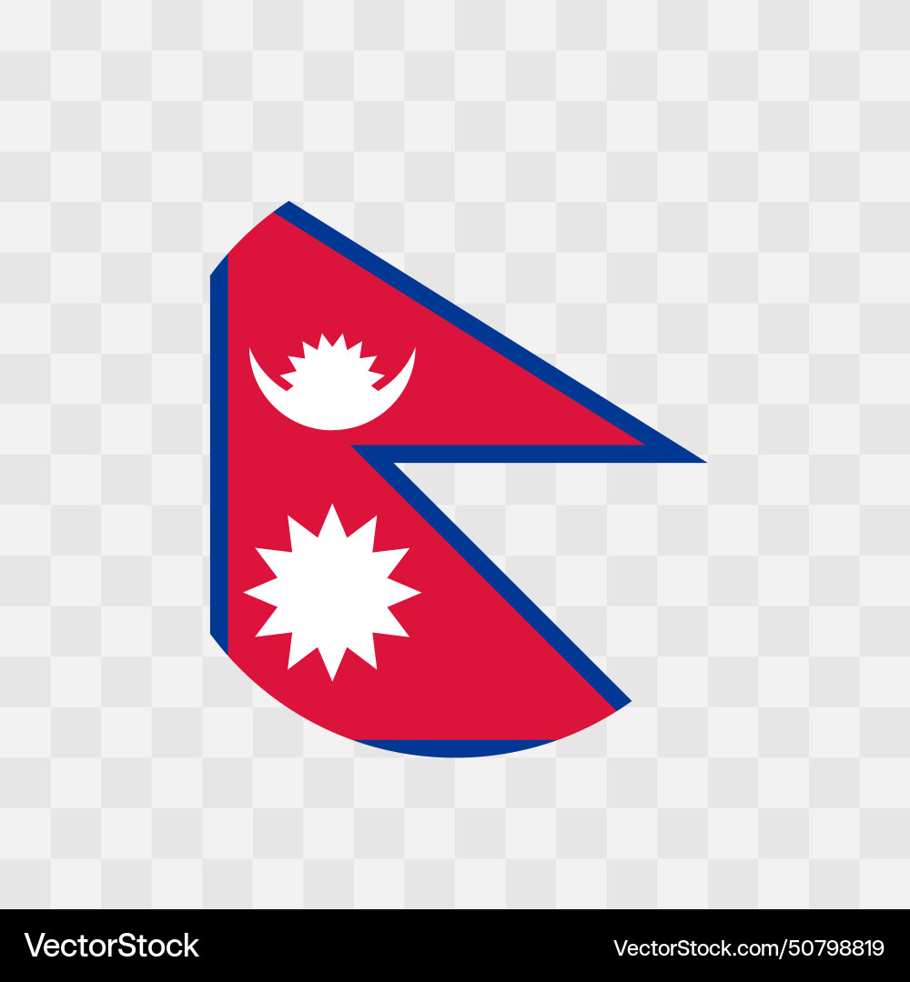 Circle flag of nepal Royalty Free Vector Image Circle flag of nepal Royalty Free Vector Image