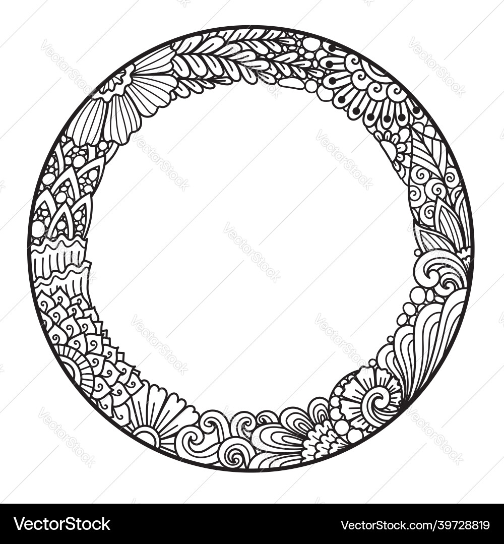Circle frame Royalty Free Vector Image - VectorStock