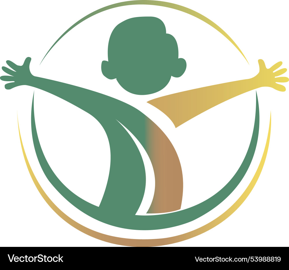 Foundation logo ngo child education human Vector Image