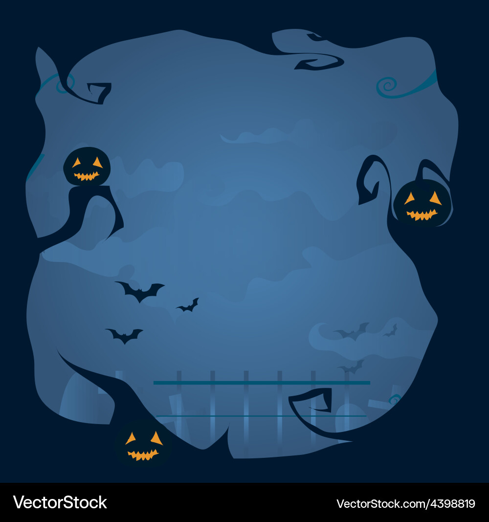 Halloween frame background Royalty Free Vector Image