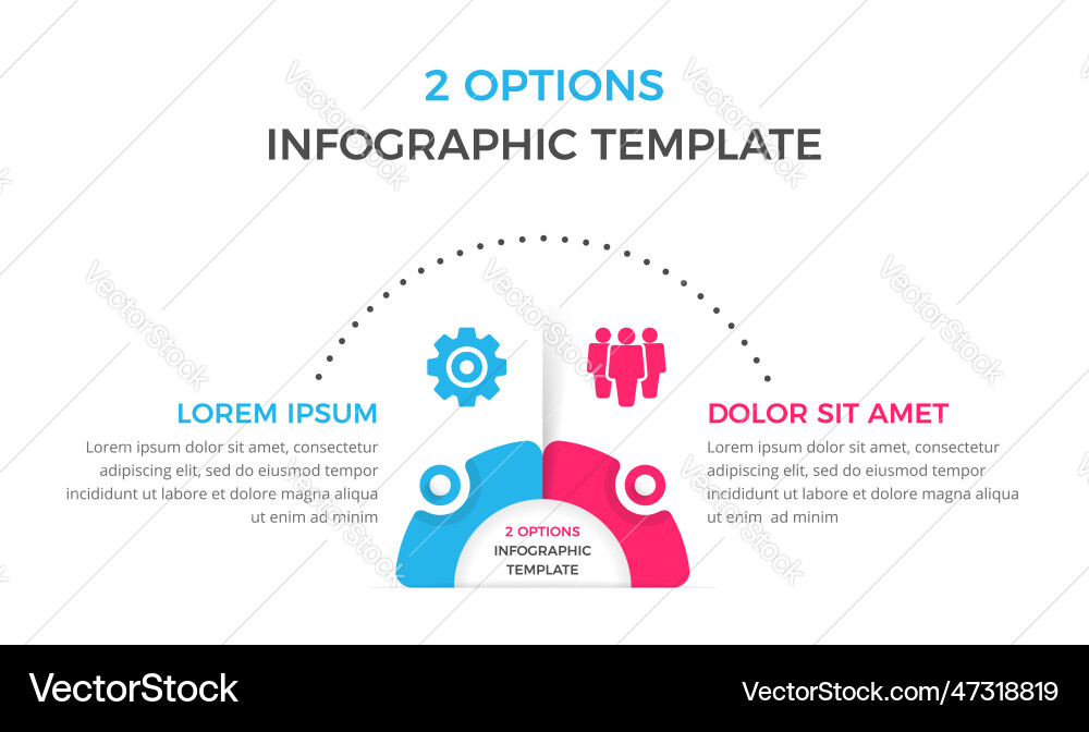 Infographic template with 2 options Royalty Free Vector