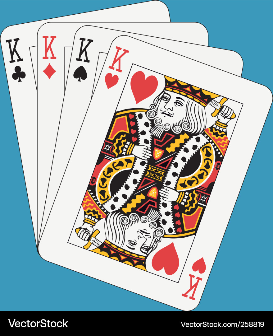 Kings poker Royalty Free Vector Image - VectorStock