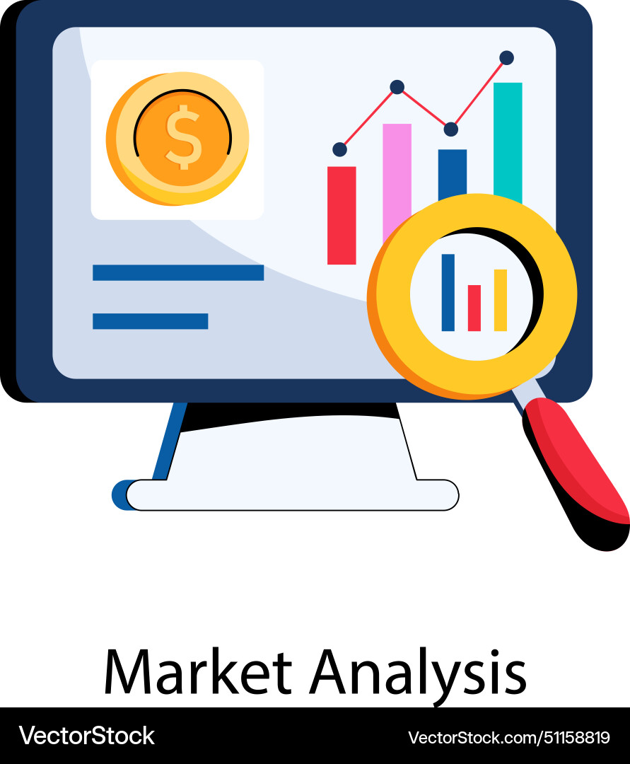 Market analytics Royalty Free Vector Image - VectorStock