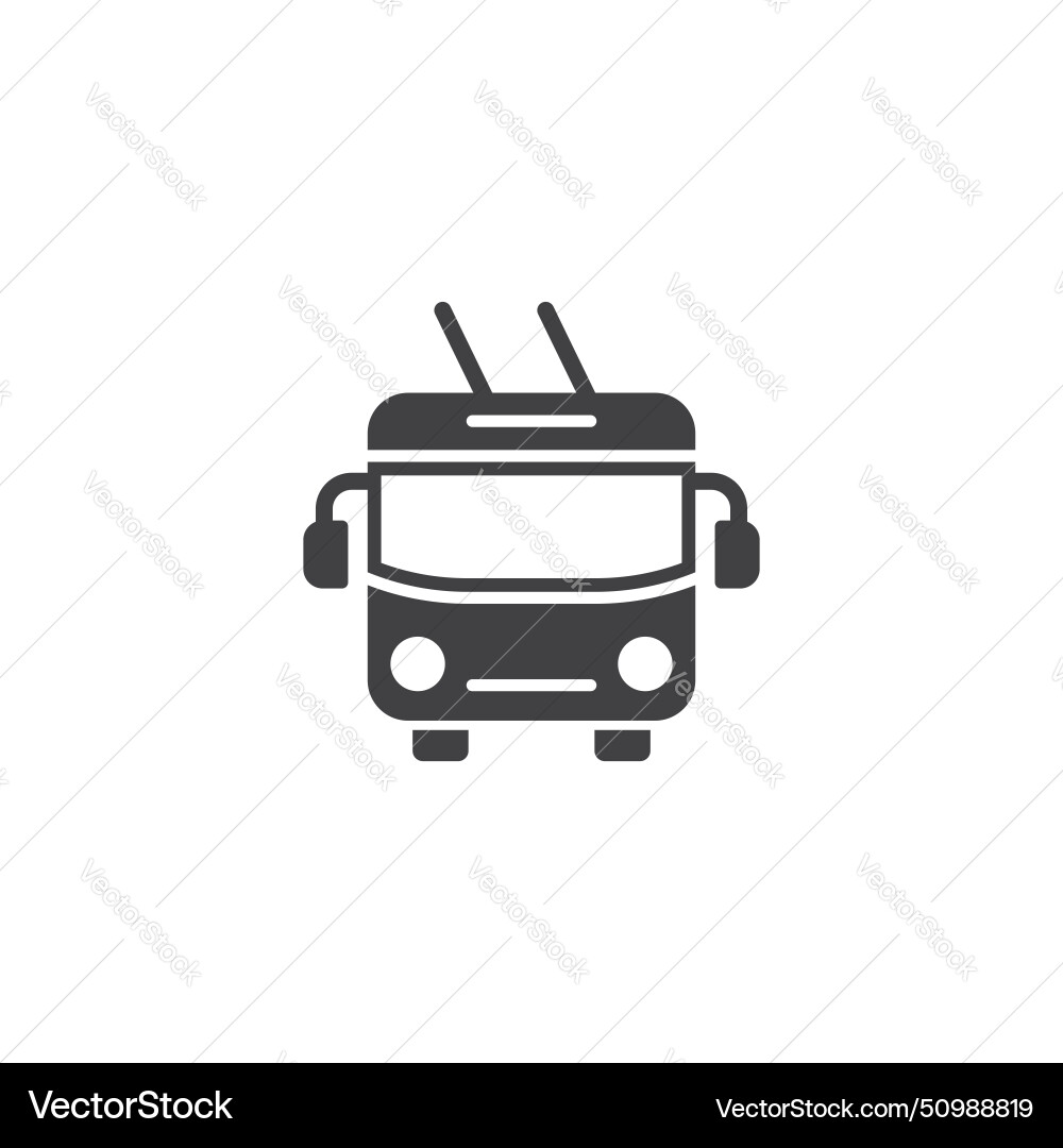 Trolleybus icon in flat style electric bus Vector Image