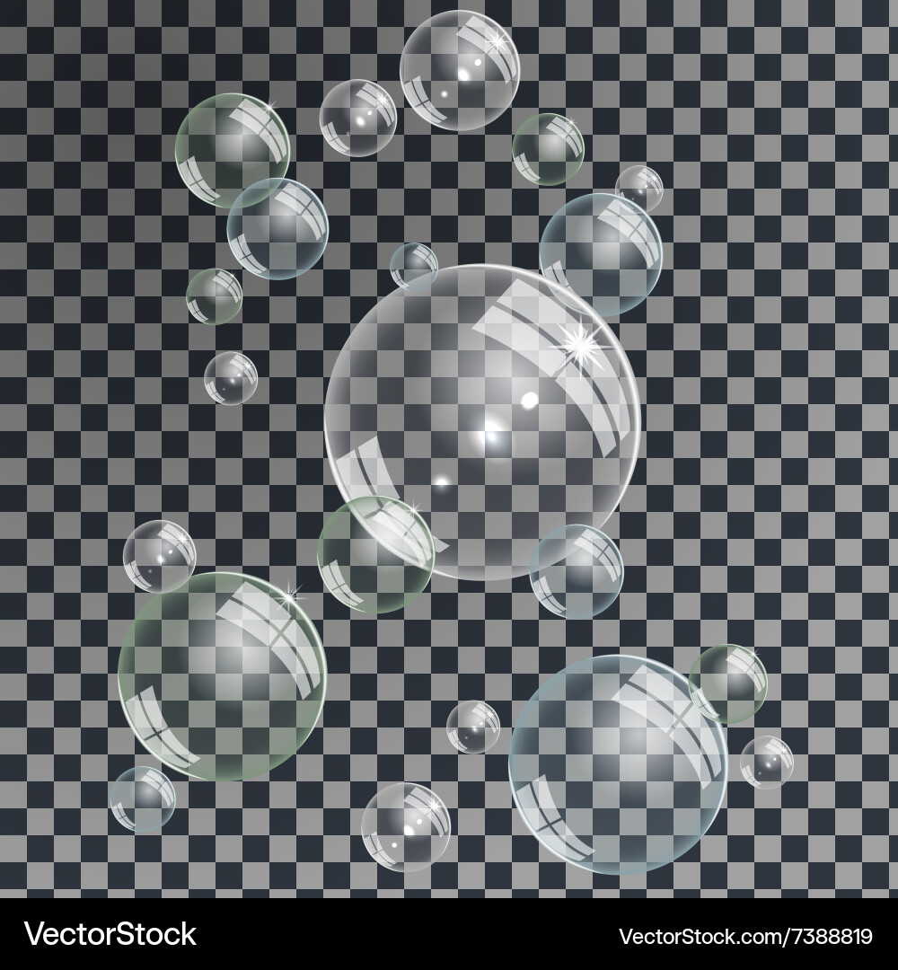 Water bubbles set Royalty Free Vector Image - VectorStock