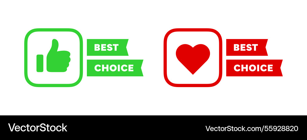 Best choice signs set badges Royalty Free Vector Image