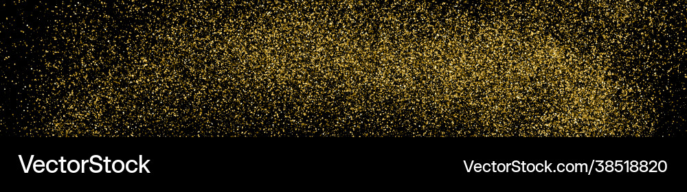 Golden explosion confetti panoramic background Vector Image