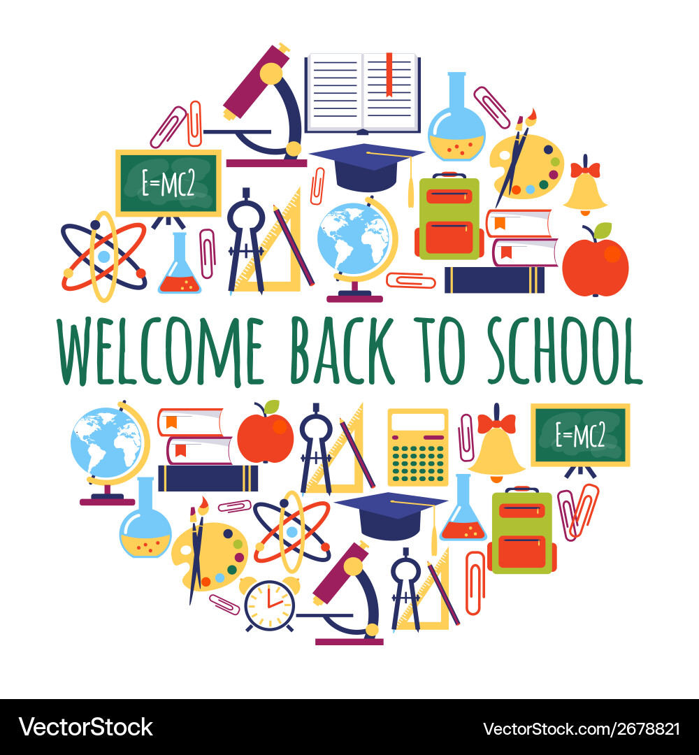 Back to School Elements Royalty Free Vector Image