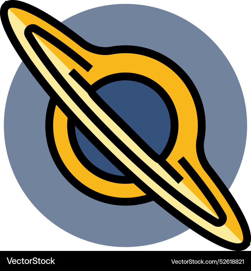 Black holes unsolved mystery color icon Royalty Free Vector