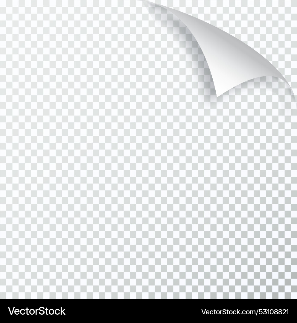 Curly page corner realistic curled corners set Vector Image