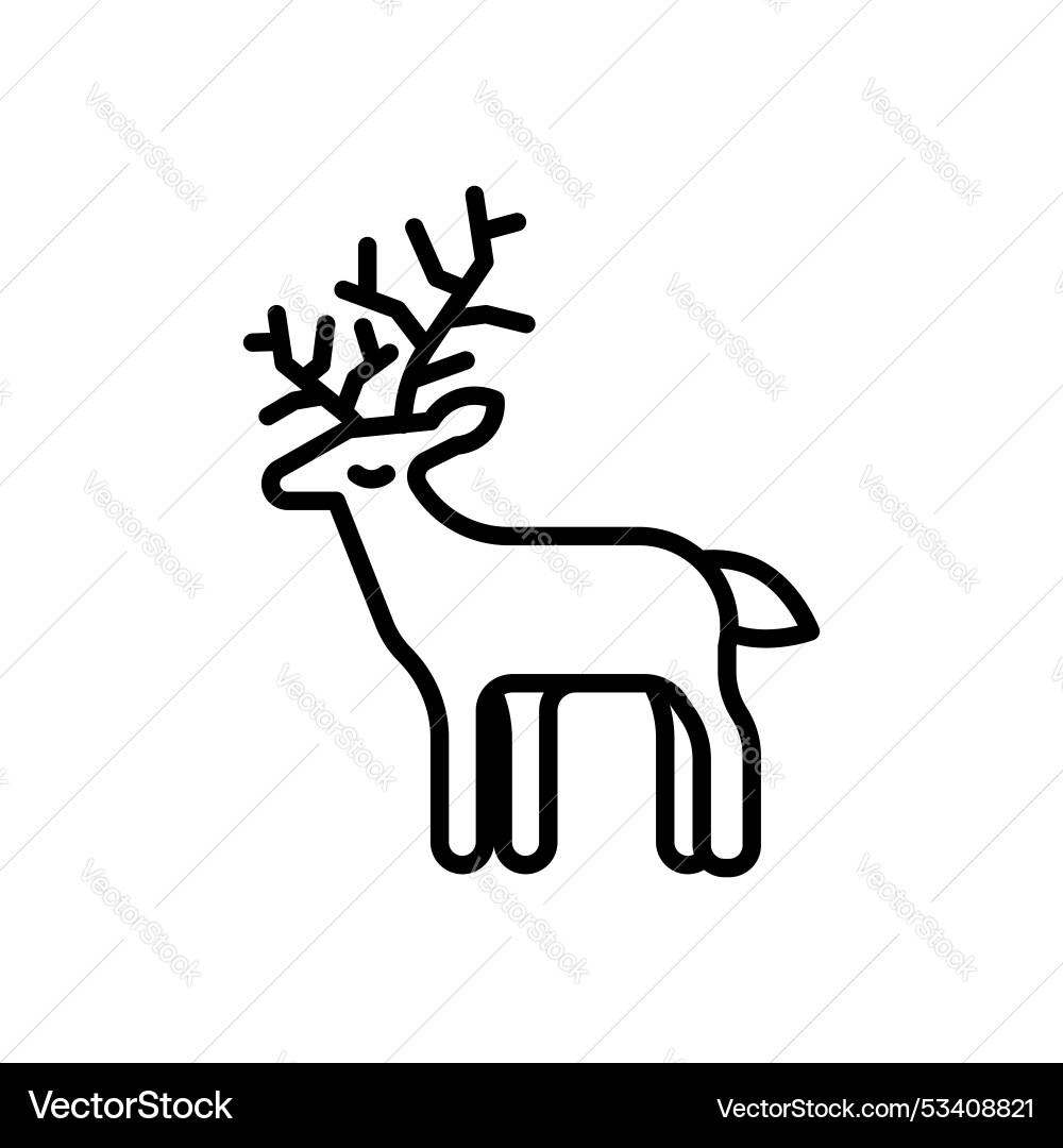Deer icon isolated on white background Royalty Free Vector