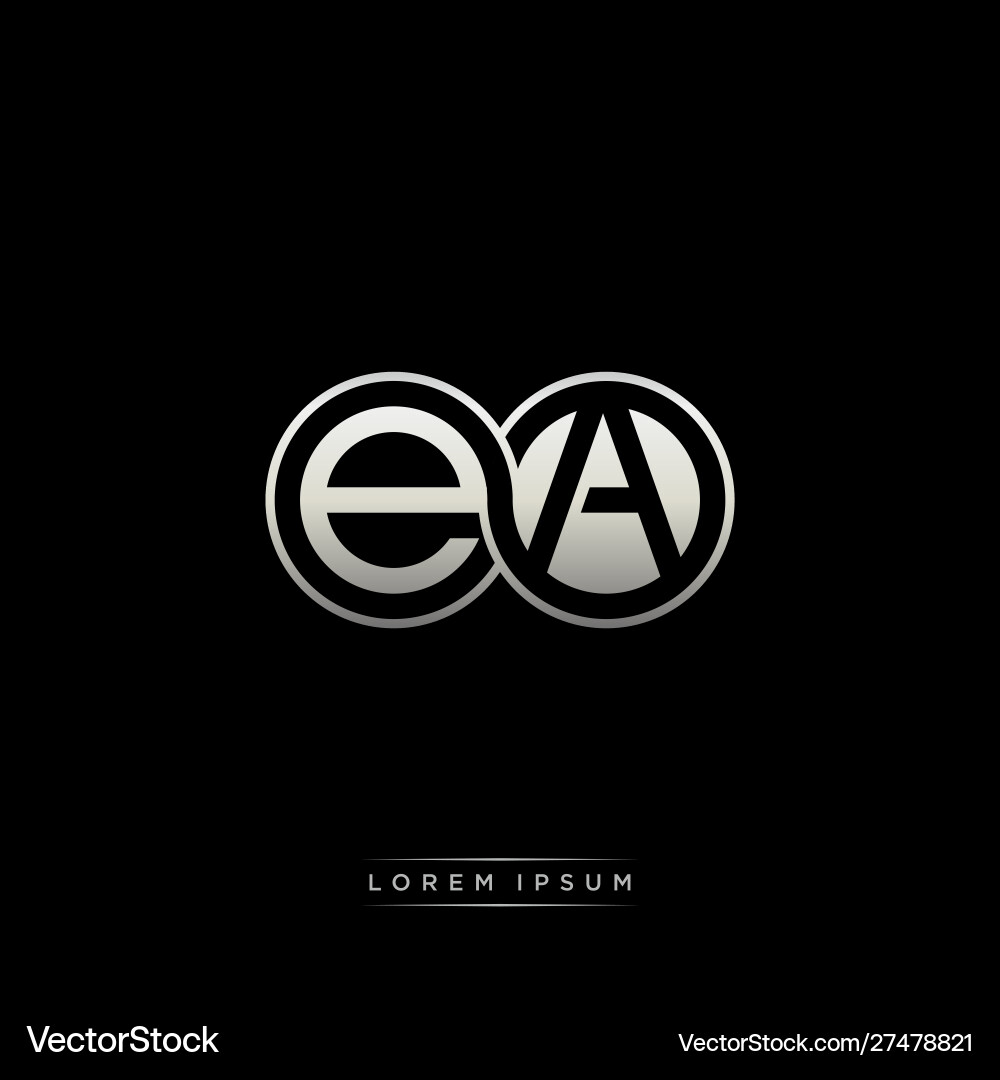 Ea initial letter linked circle capital monogram Vector Image