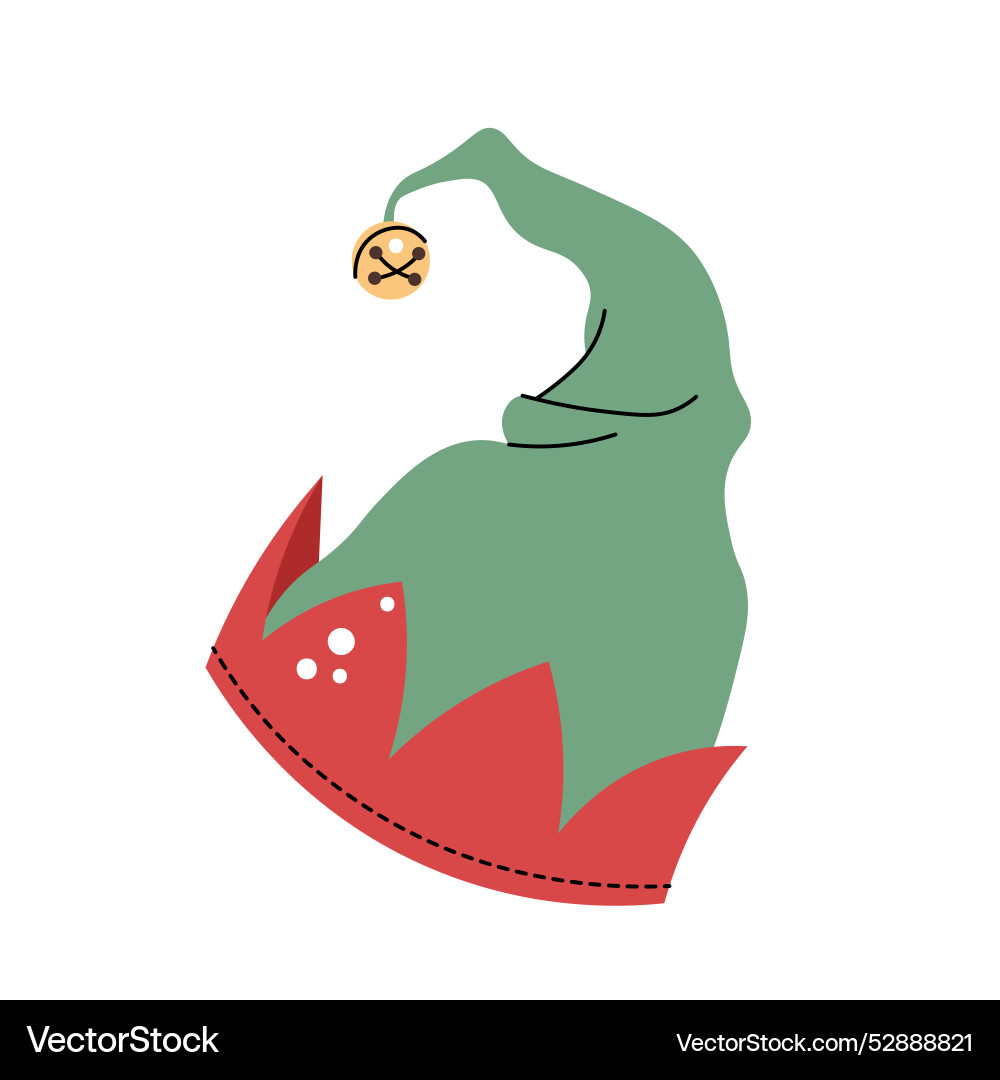 Elf hat on white background christmas Royalty Free Vector