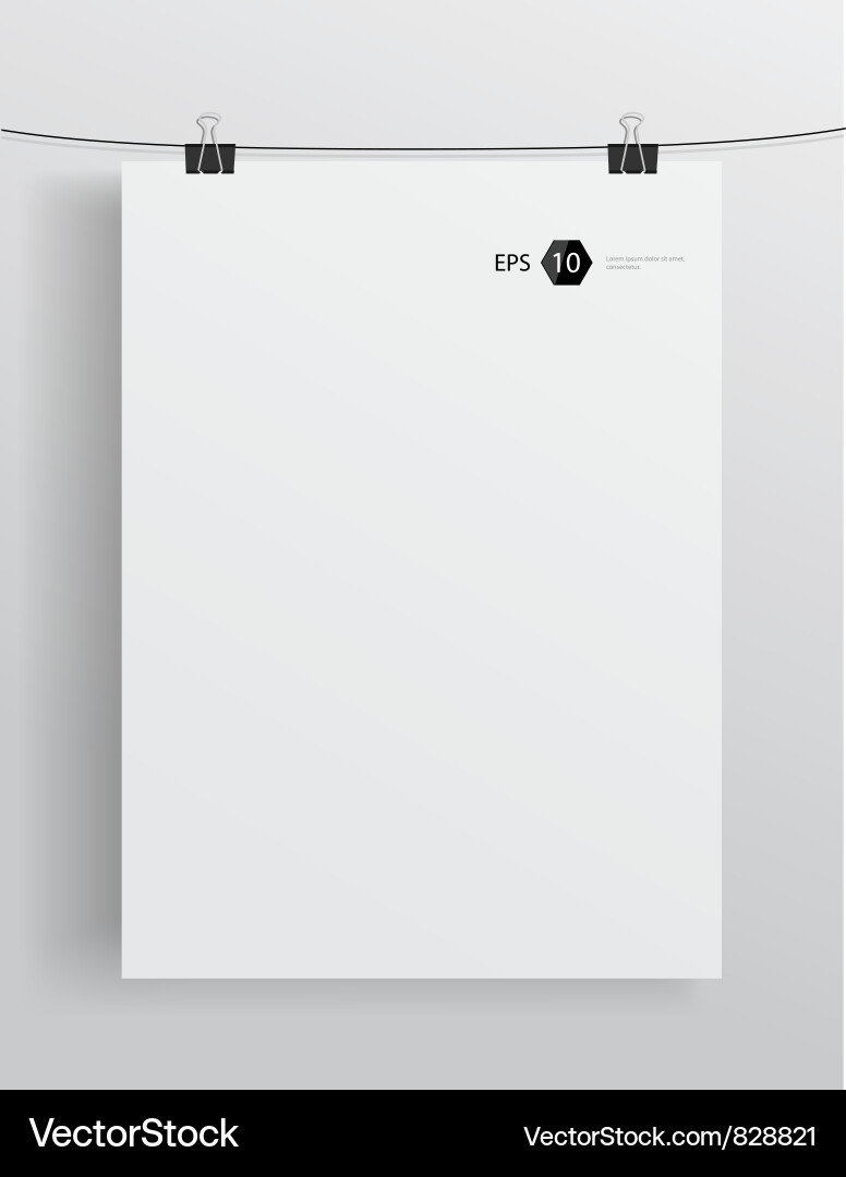 White Poster Template Royalty Free Vector Image