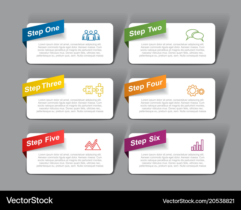 Workflow Diagram Template Royalty Free Vector Image