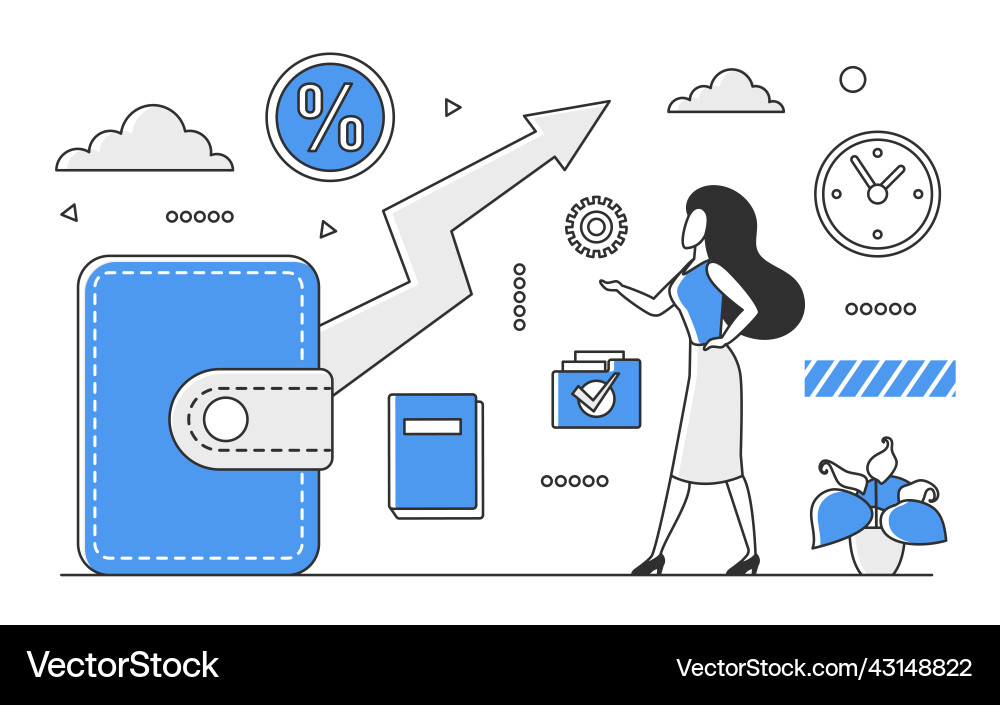 Business management processes Royalty Free Vector Image