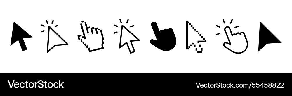 Click cursor computer mouse pointer Royalty Free Vector