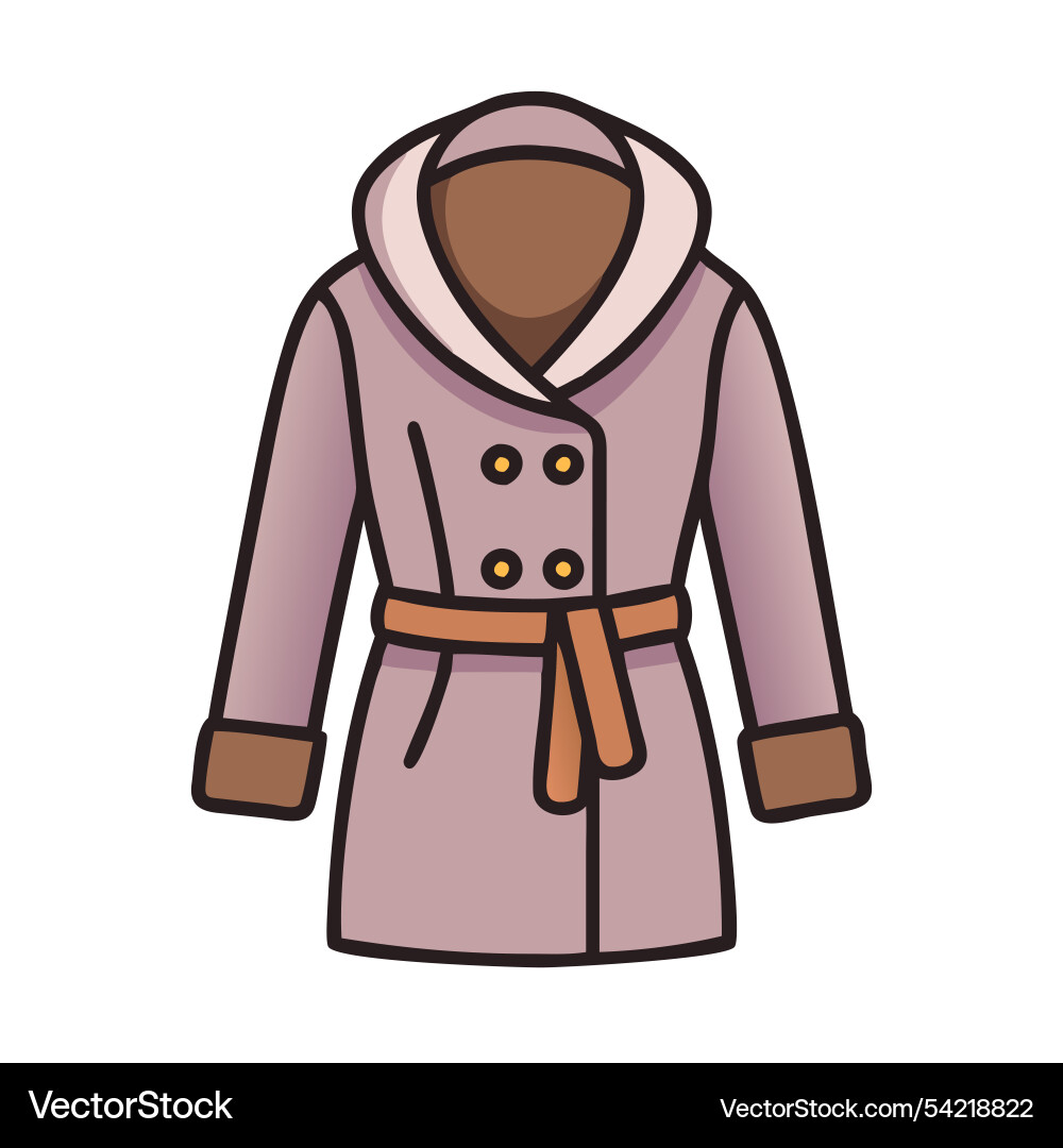 Coat icon dress clothing Royalty Free Vector Image