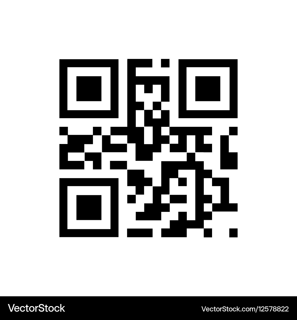 Qr code sample for smartphone scanning Royalty Free Vector