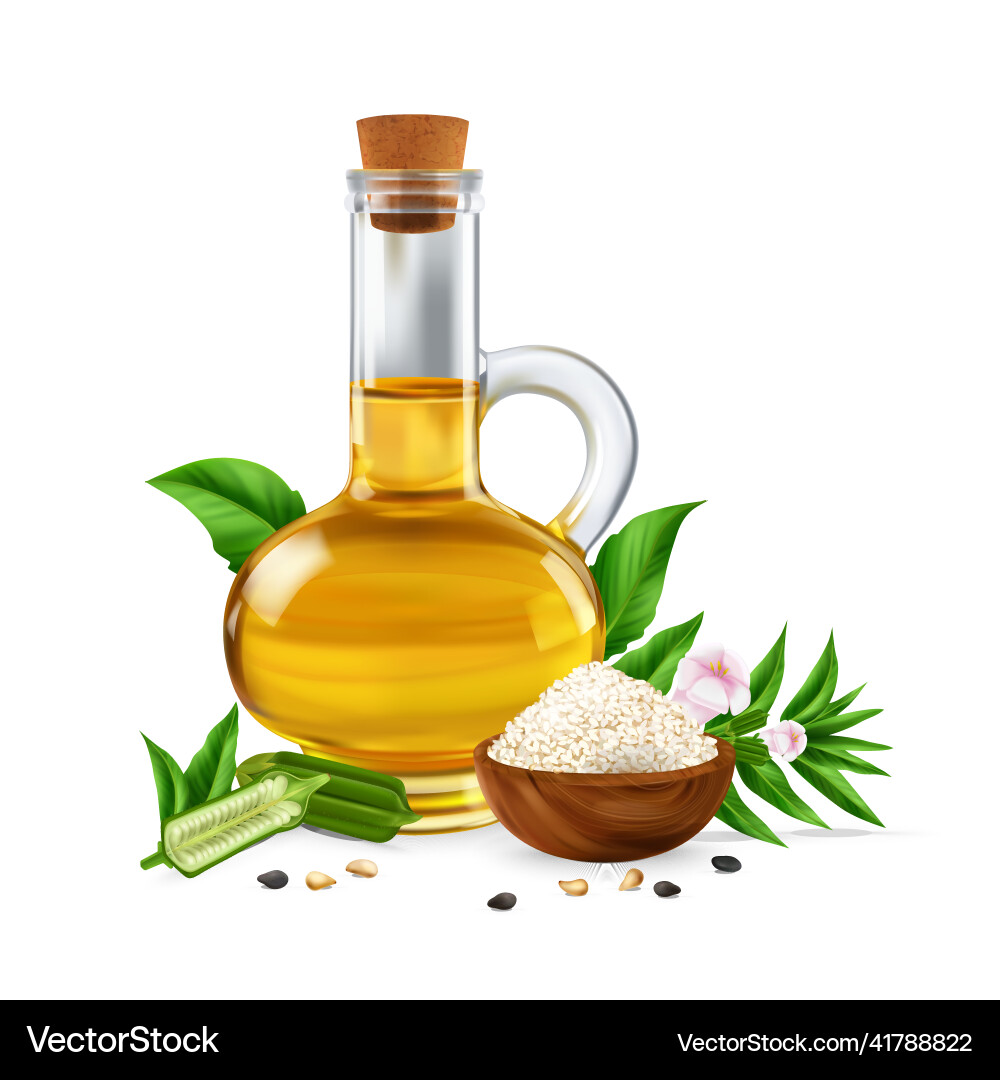 Sesame oil Royalty Free Vector Image - VectorStock