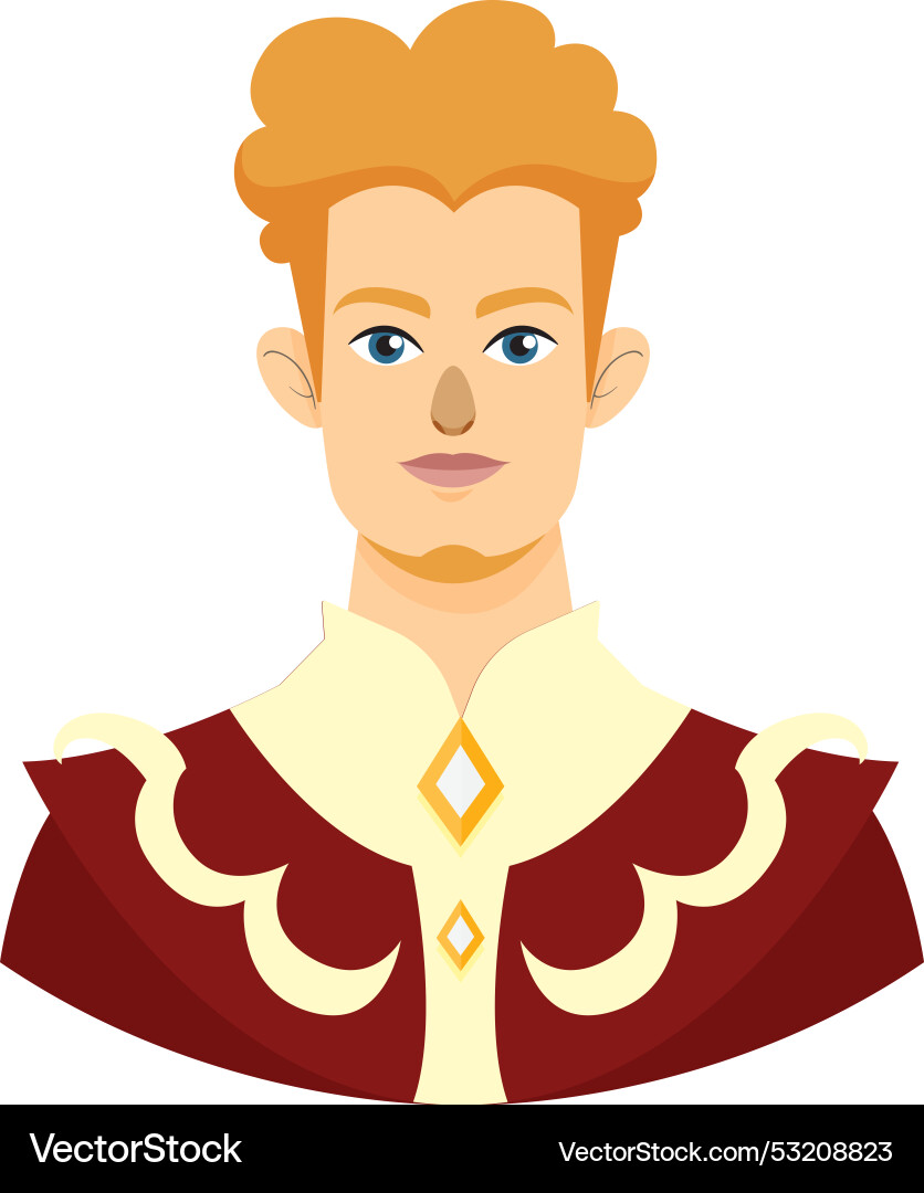 A prince in royal clothing Royalty Free Vector Image