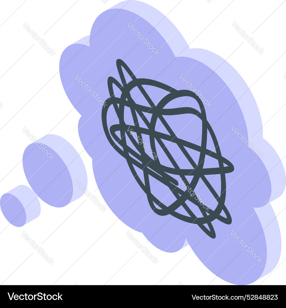 Chaotic thought bubble representing confusion Vector Image
