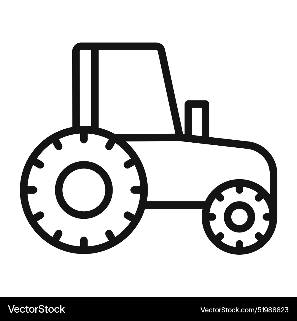 Powerful tractor icon for agricultural machinery Vector Image