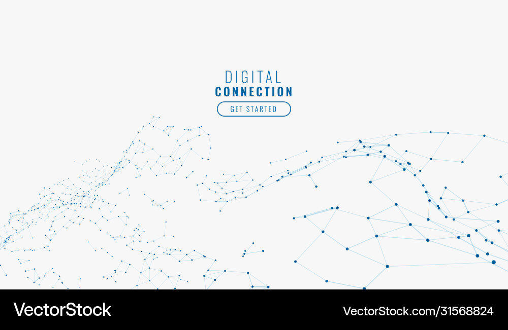 Abstract white digital network connection lines Vector Image