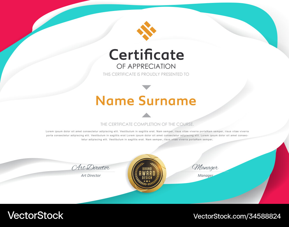 Certificate 507 Royalty Free Vector Image - VectorStock
